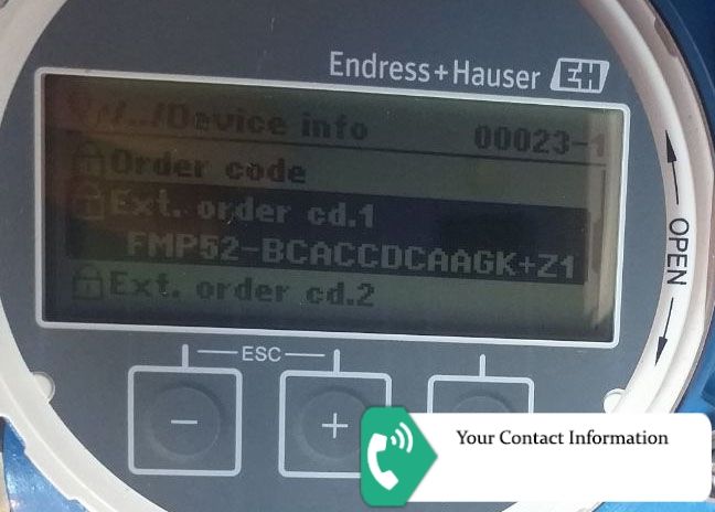 سطح سنج مدل FMP52-BCACCDCAAGK+Z1 برند Endress+Hauser