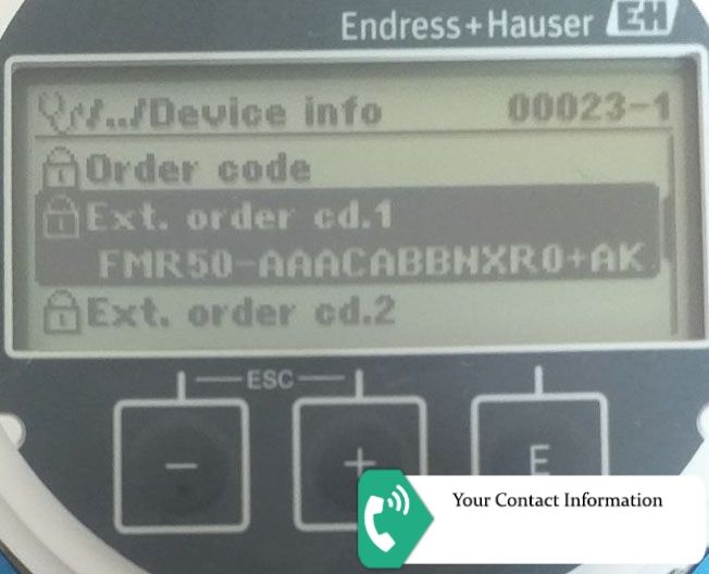 سطح سنج مدل FMR50-AAACABBNXR0+AK برند Endress+Hauser