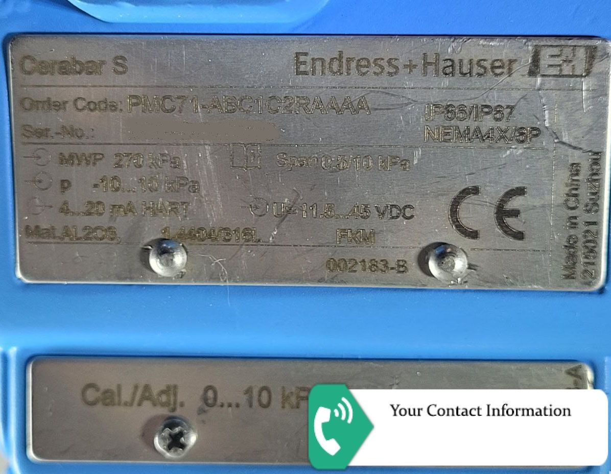ترانسمیتر فشار مدل PMC71-ABC1C2RAAAA Cerabar برند Endress+Hauser